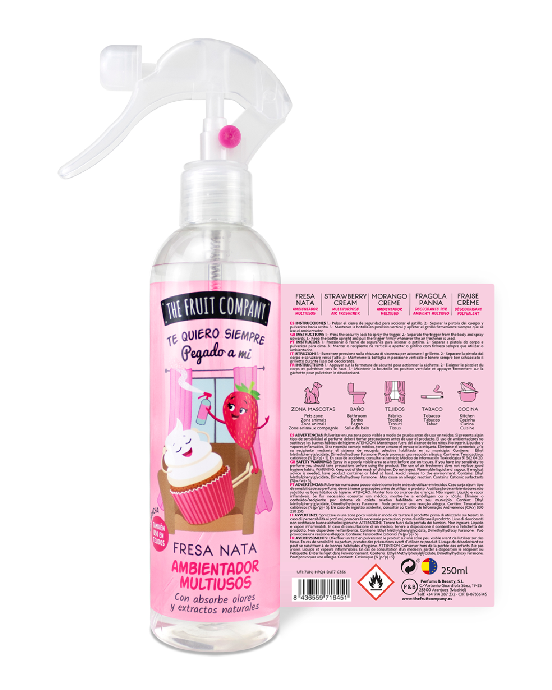 Ambientador en Spray Fresa Nata The Fruit Company - Joyitas de Acero